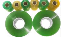 China Plastic 35mm PVC Wrapping Film 180mm OD Self Adhesive Transparent Film for sale
