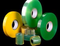 China Green Wire PVC Wrapping Film Self Adhesive OD 250mm ID 76mm for sale