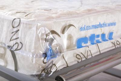 China 10cm Width Polyethylene Stretch Film Transparent Printed Plastic Roll For Packaging for sale
