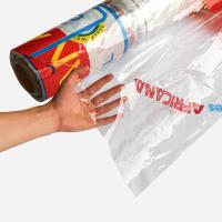 China 10cm Width Polyethylene Stretch Film Transparent Printed Plastic Roll For Packaging for sale