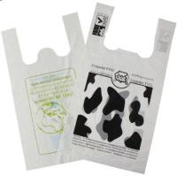 China PLA Compostable Plastic T Shirt Shopping Bags Biodegradable Eco Friendly for sale