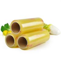 China OEM PVC Clear Plastic Cling Wrap / Stretch Film Jumbo Roll For Packing Food for sale