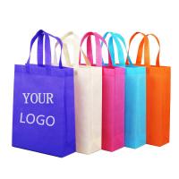 China Customized Logo Non Woven Bag Reusable Shopping Recycled Plastic Tote Bags for sale