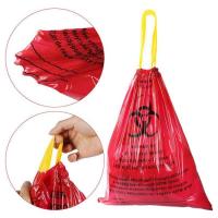 China LDPE Medical Autoclavable Biohazard Bag Transparent Red Clinical Waste Bags for sale