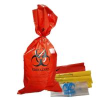 China LDPE Medical Autoclavable Biohazard Bag Transparent Red Clinical Waste Bags for sale