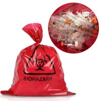 China Hospital Autoclavable Biohazard Bag Disposable Medical Waste Plastic Bags for sale