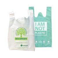 China Biodegradable Plastic Compostable Vest Carrier Bags Cornstarch Customized for sale