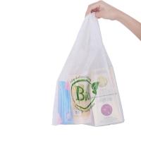 China Custom Printed Biodegradable T Shirt Bags Plastic PLA PBAT Cornstarch for sale