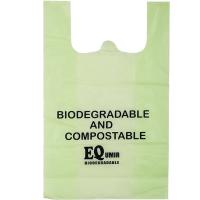 China Custom Printed Biodegradable T Shirt Bags Plastic PLA PBAT Cornstarch for sale