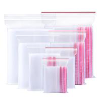China Self Sealing PE Mini Zipper Poly Bags Clear For Packaging Food for sale