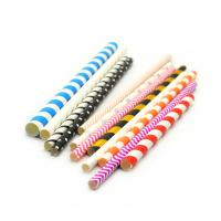 China Coloured Decorative Biodegradable Paper Drinking Straws 6mm 8mm 10mm for sale