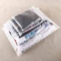 China Plastic Custom Poly Packaging Bag Frosted Slider Zipper For Clothing for sale
