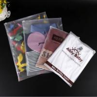 China Matt Frosted White Zip Lock Bags Printed Custom For Clothing for sale