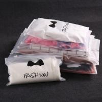 China Matt Frosted White Zip Lock Bags Printed Custom For Clothing for sale