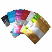 China Custom Printed Matt Poly Packaging Bag Ziplock With Rectangle Window for sale