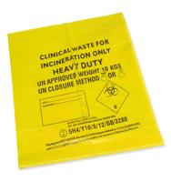 China Medical Waste Autoclavable Biohazard Yellow Bag HDPE LDPE Gravure Printing for sale