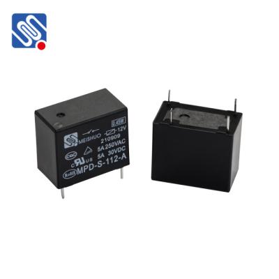 China MEISHUO MPD-S-112-A 5A 10a 250VAC 30VDC 10A 125VAC Mini Power PCB sealed micro power 12vdc 10a relay for sale