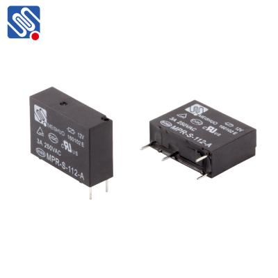China MEISHUO MPR-S-105-A  miniature 5a/30vdc 250vac pcb dc 12v spdt 5 pin mini power 5v micro relay for sale