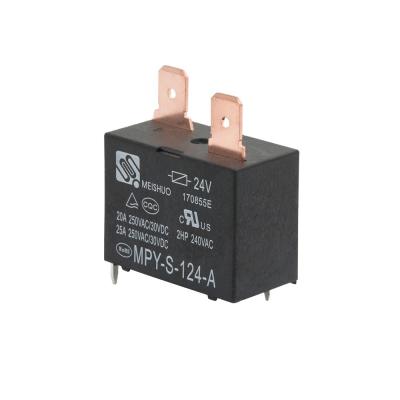 China Meishuo MPY-S-112-A 12v 20a rele 4pin mini power electronic relay 24v 25a 250vac pcb price for air condition for sale