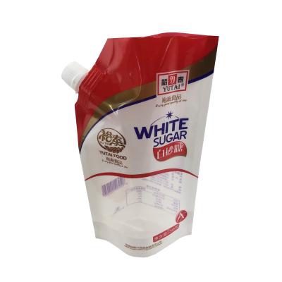 China Free Food Grade Custom Plastic Bags , Squeeze Shaped Fruit Juice Spout Pouch With Big Screw Cap for sale