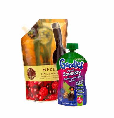 China Doypack Customized Printed Spout Plastic Aluminum Foil Bag Packaging Stand up Pouch for Juice for sale