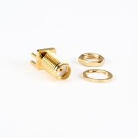 China SMA Female PCB Mount Connector 50Ω 2700V Max Brass for sale