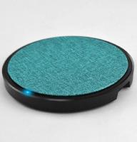 China PU Fabric Texture 12V 2A Qi Wireless Charging Pad 15W Quick Charge for sale