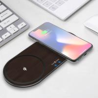 China Twin Station Universal Qi Wireless Charging Pad Fast Charge for sale