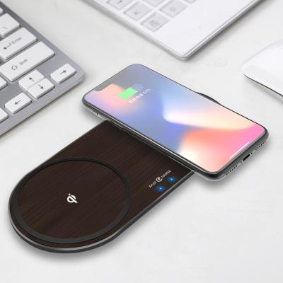 China Twin Station Universal Qi Wireless Charging Pad Fast Charge for sale