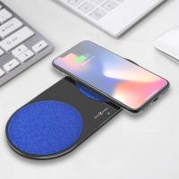 China 2 In 1 Free Position Wireless Charger , QI  ID 8253 Dual Wireless Charging Pad For Samsung Iphone for sale