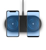 China Fast Qi Certified Wireless Charger , 10W * 2 Twin Pad Wireless Charger for sale