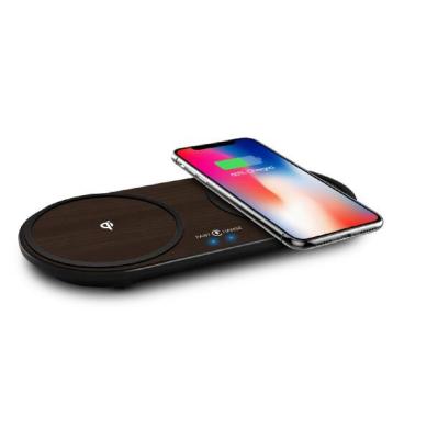 China Universal Dual Wood 12 Volt Wireless Charging Pad for sale