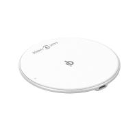 China ABS 7mm 3 Coils Qi Wirelss Charging Pad , 10W Wireless Charging Phone Pad White for sale