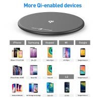 China ABS 7mm 3 Coils Qi Wirelss Charging Pad , 10W Wireless Charging Phone Pad White for sale