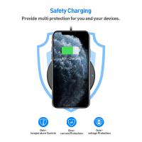 China ABS 7mm 3 Coils Qi Wirelss Charging Pad , 10W Wireless Charging Phone Pad White for sale