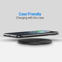 China ABS 7mm 3 Coils Qi Wirelss Charging Pad , 10W Wireless Charging Phone Pad White for sale