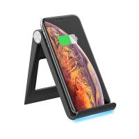 China 2 Coils Foldable Qi Wireless Charging Stand 10W 7.5W Fast Charge for sale