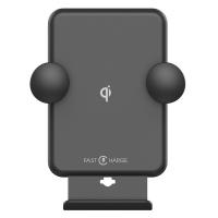 China Qi Automatic Car Mount Qi Wireless Charger 10W Fast With Air Vent Clip for sale