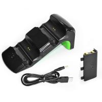 China 550mA*2 Controller Charging Station , Dual Xbox Charger  With Rechargeable Battery Pack for sale