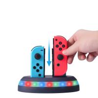 China LED Indication Nintendo Switch Gaming Accessories 4 In 1 Charging Dock Lamppost for sale