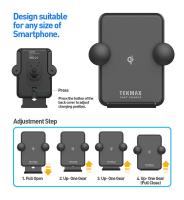 China 10W Qi Wireless Charging Vehicle Dock Dashboard Wireless Car Vent Charger for sale