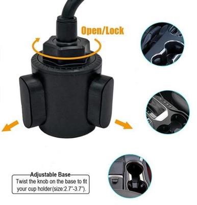 China 360 Rotating Car Mount Qi Wireless Charger Cup Holder For Cell Phone for sale
