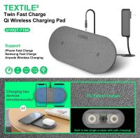 China Anti Slip Dual Phone Qi Certified Fast Charger 10W 7.5W 5W for sale