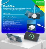 China U-Way wireless charger, Magsafe,Magnetic charging stand station, Qi，15W compatible with iphone 12 Aluminium metal for sale
