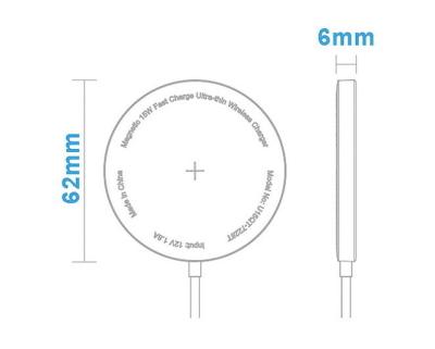 China 8.5N Magnetic Wireless Charger MagSafe For IPhone Samsung Airpods Qi Devices for sale