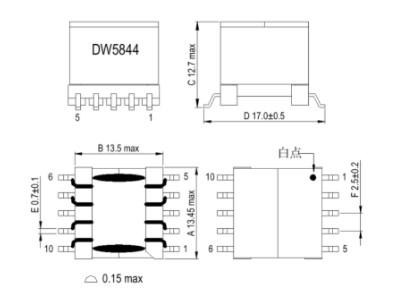 China ISO9001 SDM 10P Planar Power Transformer for sale