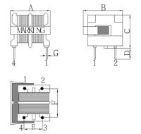 China 98uH UU9.8 DC Common Mode Line Filter Customized for sale