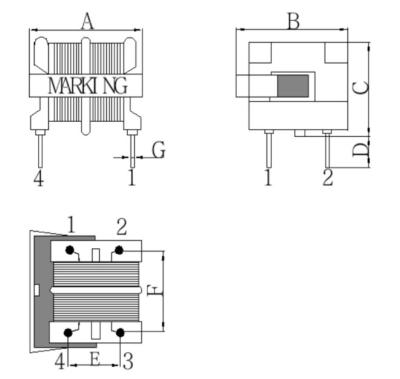 China 98uH UU9.8 DC Common Mode Line Filter Customized for sale