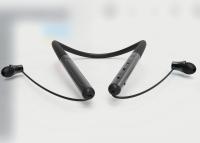 China Silicon Black 96mAh Neckband Bluetooth Earphones Jagged Design for sale