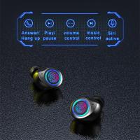 China LED Digital Display 8mm BT5.0 Stereo Wireless Earphones Low Latency 300mAh for sale